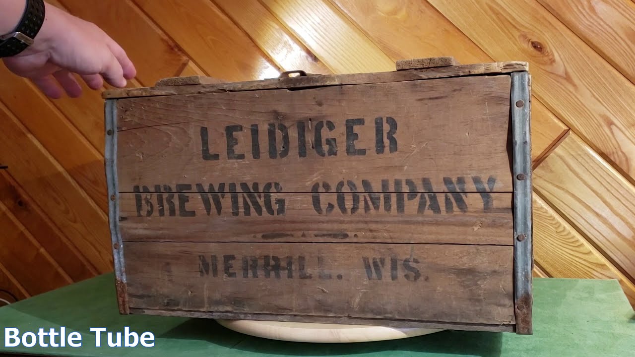 Vintage Leidiger Brewing Company Merrill Wisconsin Beer Crate with Lid ...