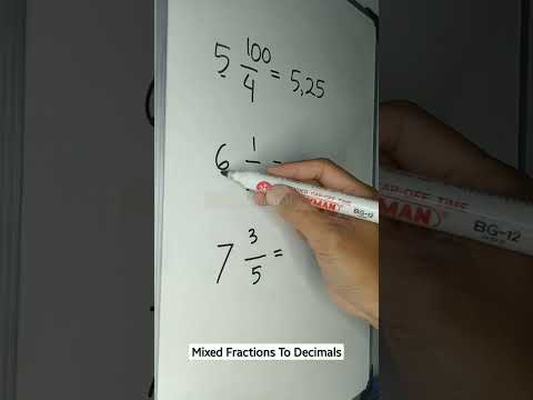 Convert Mixed Fractions To Decimals - YouTube
