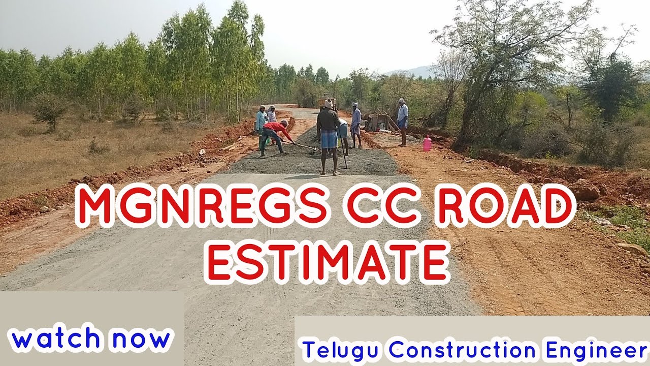 MGNREGS CC Road Estimate || Estimate Preparation - YouTube