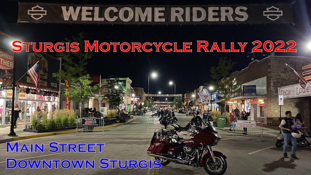 V#159 Main Street at Night | Sturgis Motorcycle Rally 2022 - YouTube