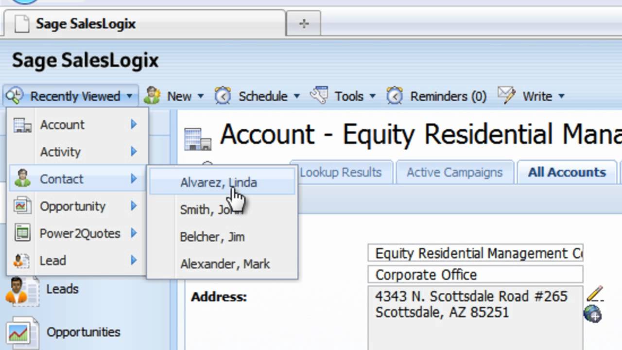 SalesLogix "Recently Viewed" Feature - SalesLogix Demo Series - YouTube