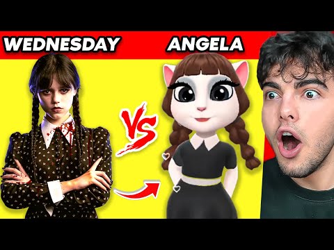 TALKİNG ANGELA’YI WEDNESDAY’E DÖNÜŞTÜRDÜM Wednesday VS Angela