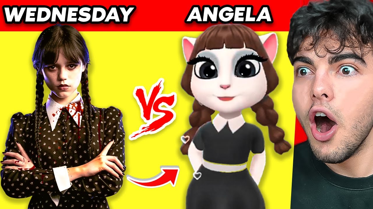 TALKİNG ANGELA’YI WEDNESDAY’E DÖNÜŞTÜRDÜM Wednesday VS Angela - YouTube