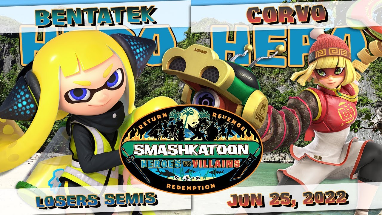 Bentatek (Inkling) vs. Corvo (Min Min) - Losers Semis - Smashkatoon 60 ...