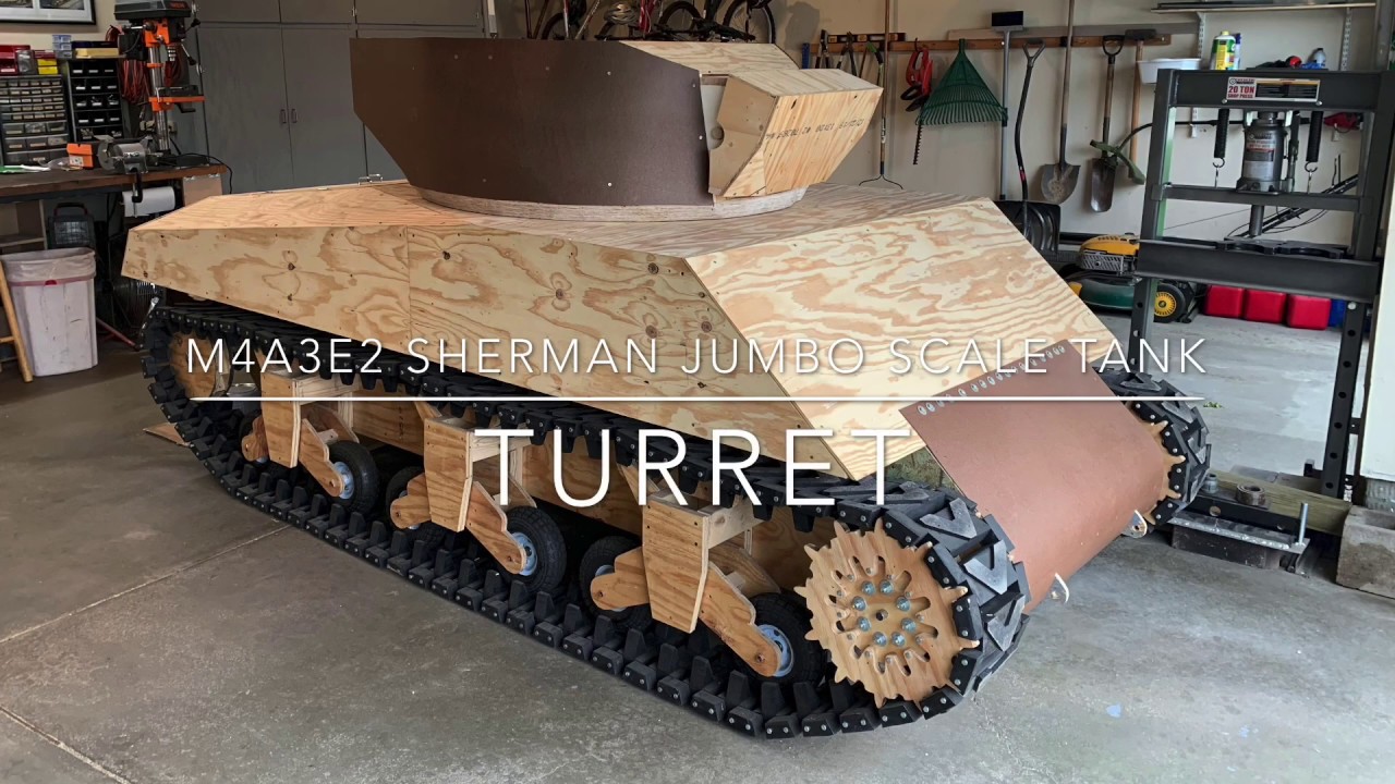 M4A3E2 Sherman Jumbo Scale Tank Part 5 - Turret - YouTube