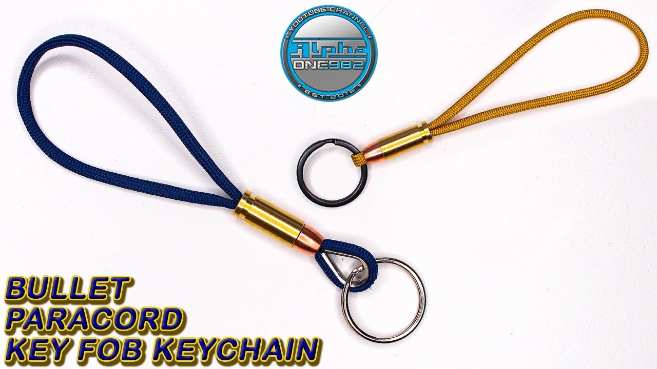 Bullet Key fob How to Make a Paracord Key fob Keychain Knot Tutorial ...