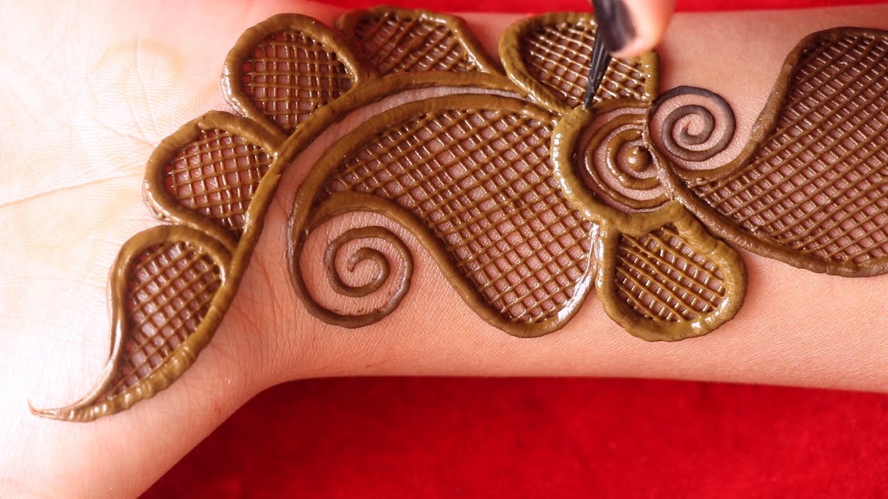 professional arabic bharma mehndi design || net check henna mehndi ...