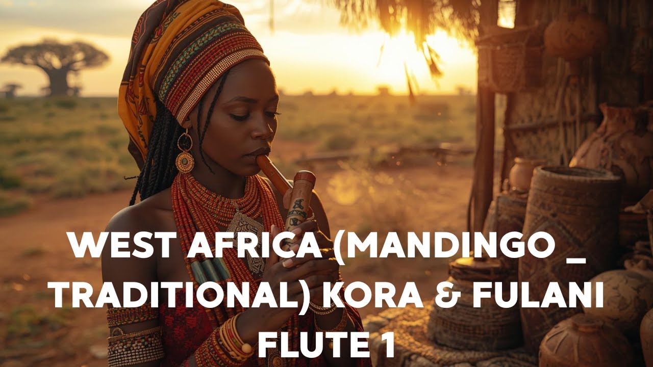 West Africa (Mandingo _ Traditional) kora & Fulani flute 1 - YouTube