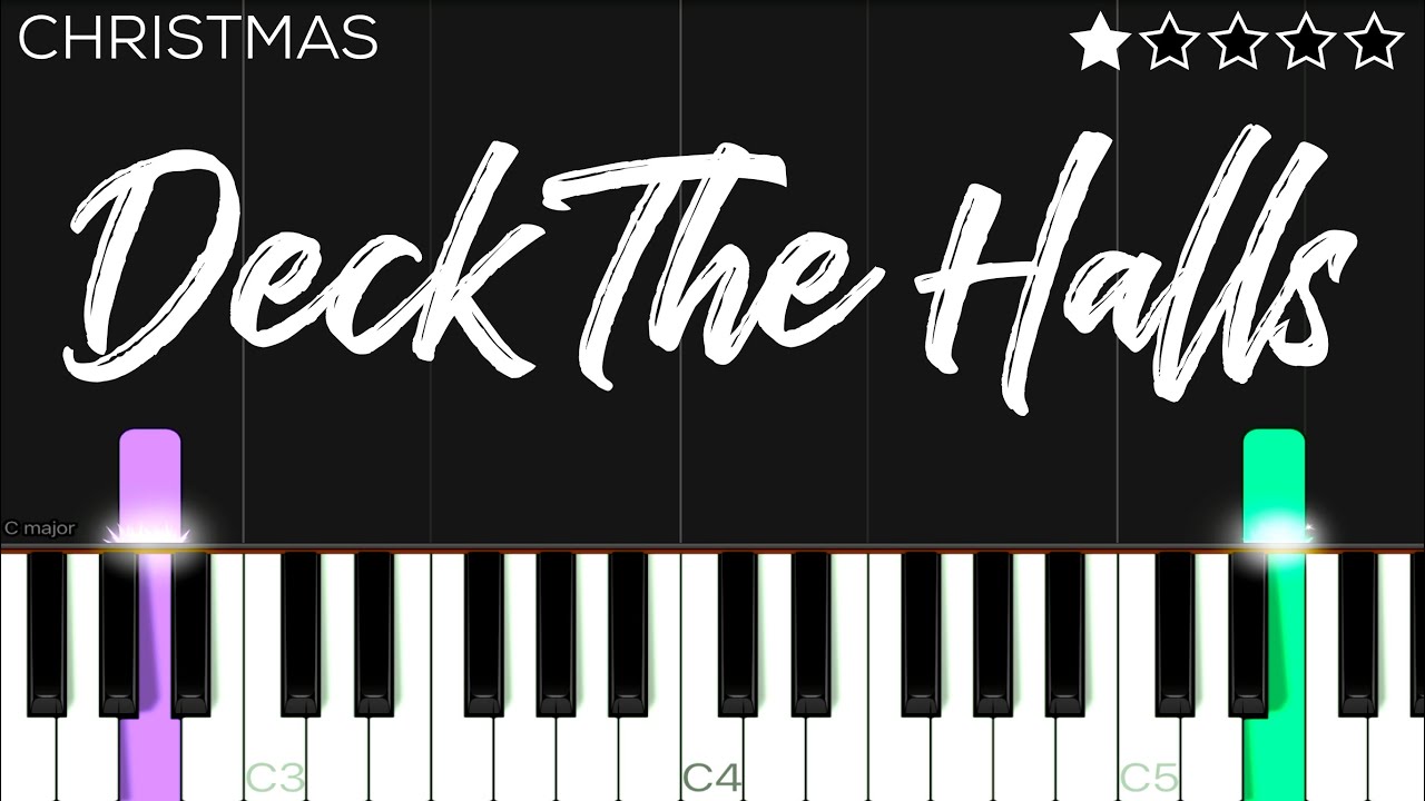 Christmas - Deck The Halls | EASY Piano Tutorial - YouTube