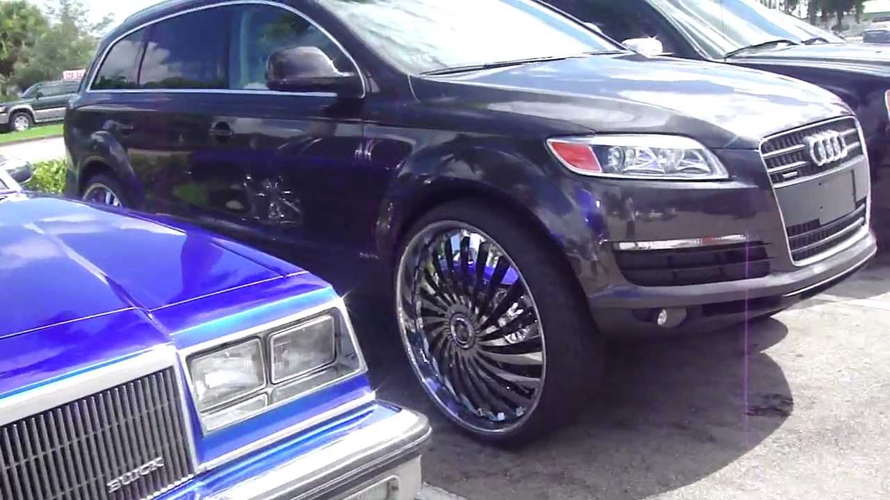 AUDI Q7 TRUCK ON 30" RIMS DUB SWYRL FLOATERS - YouTube
