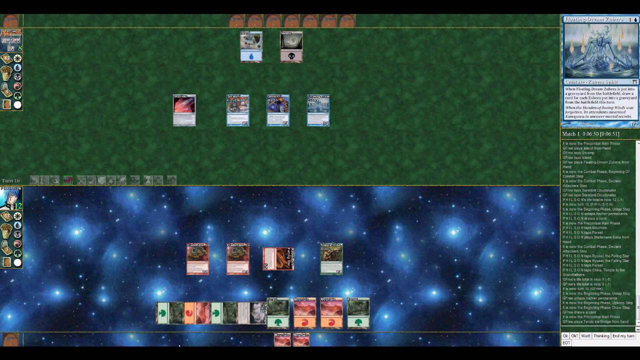 Kamigawa Block - G/R Land Death vs U/B Ninjas - YouTube