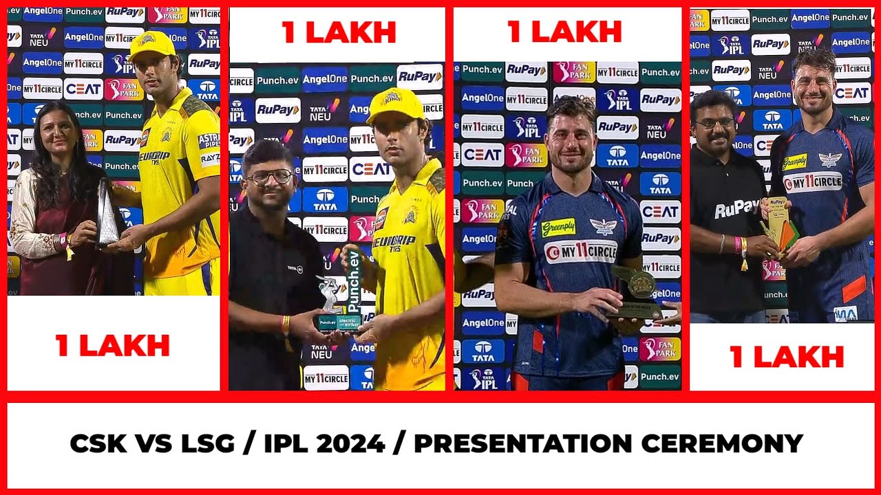 IPL 2024 Award Ceremony | Lsg Vs CSK Presentation Ceremony | CSK Vs Lsg ...