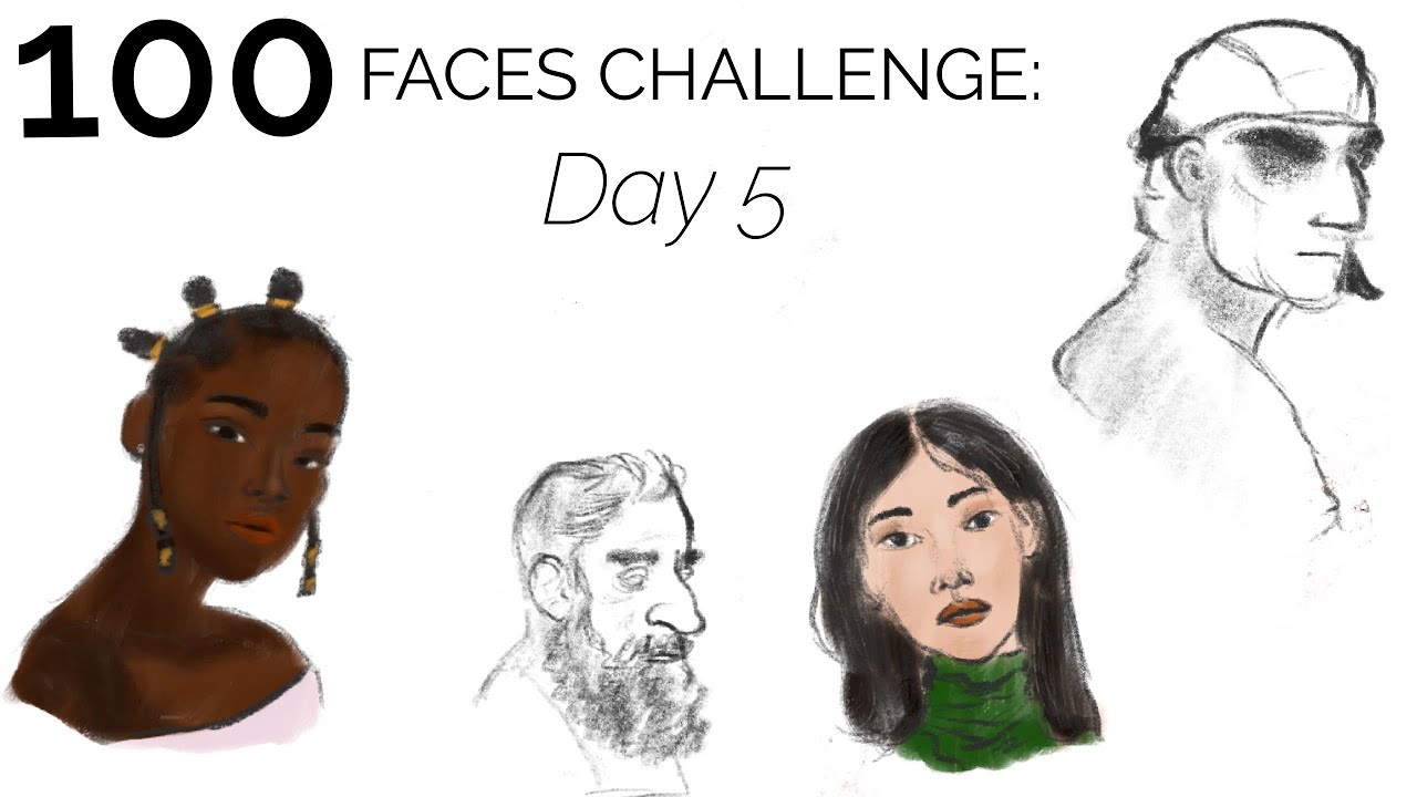 100 Faces in 10 Days Challenge || Day 5 - YouTube