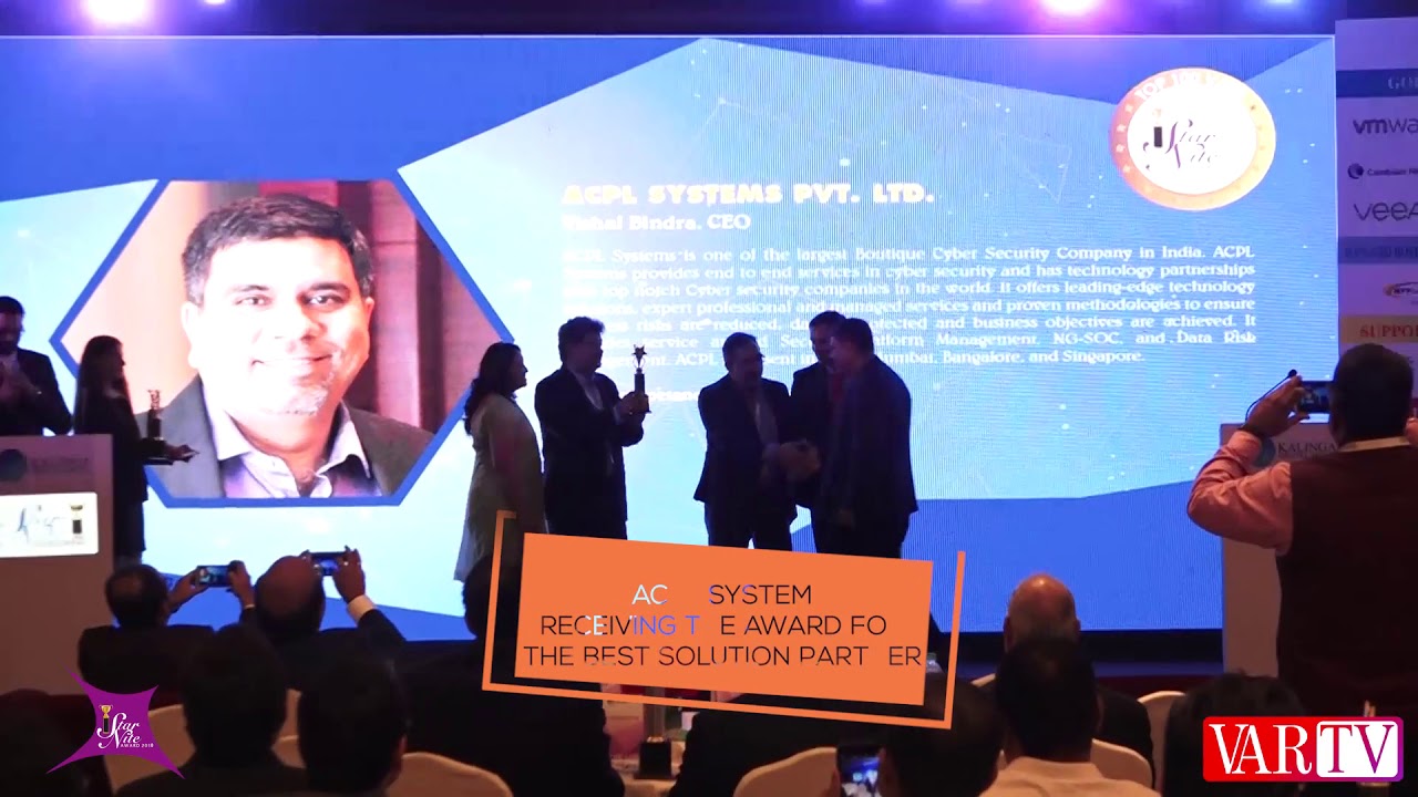 ACPL System receiving the award for the Best Solution Partner at VAR ...