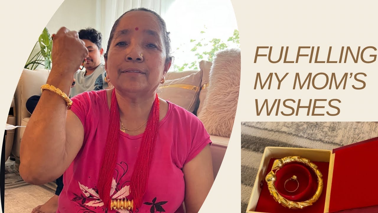 SURPRISING MY MOM WITH GOLD RING 💍 BANGLE & MAILI TILARI🤩| MERI AMA ...