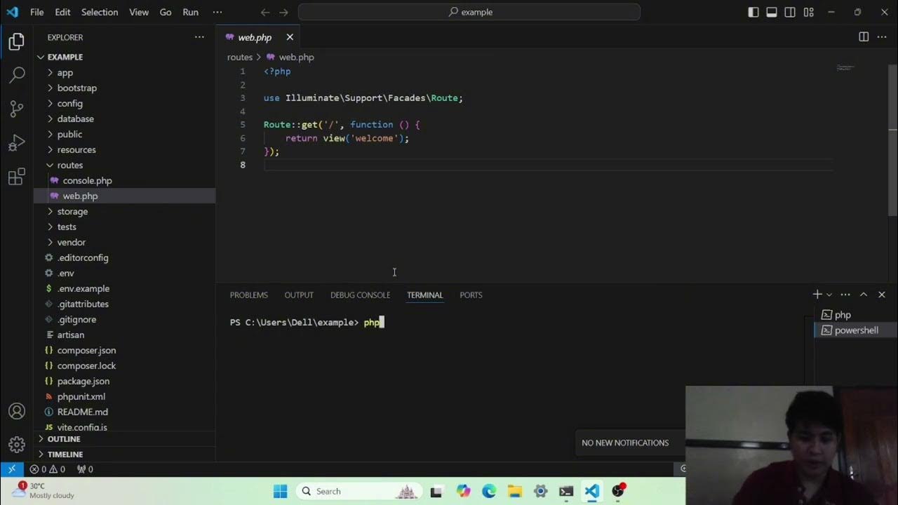 How to Install Laravel, Explain about MVC Architecture and Create a route, Controller and Blade ...