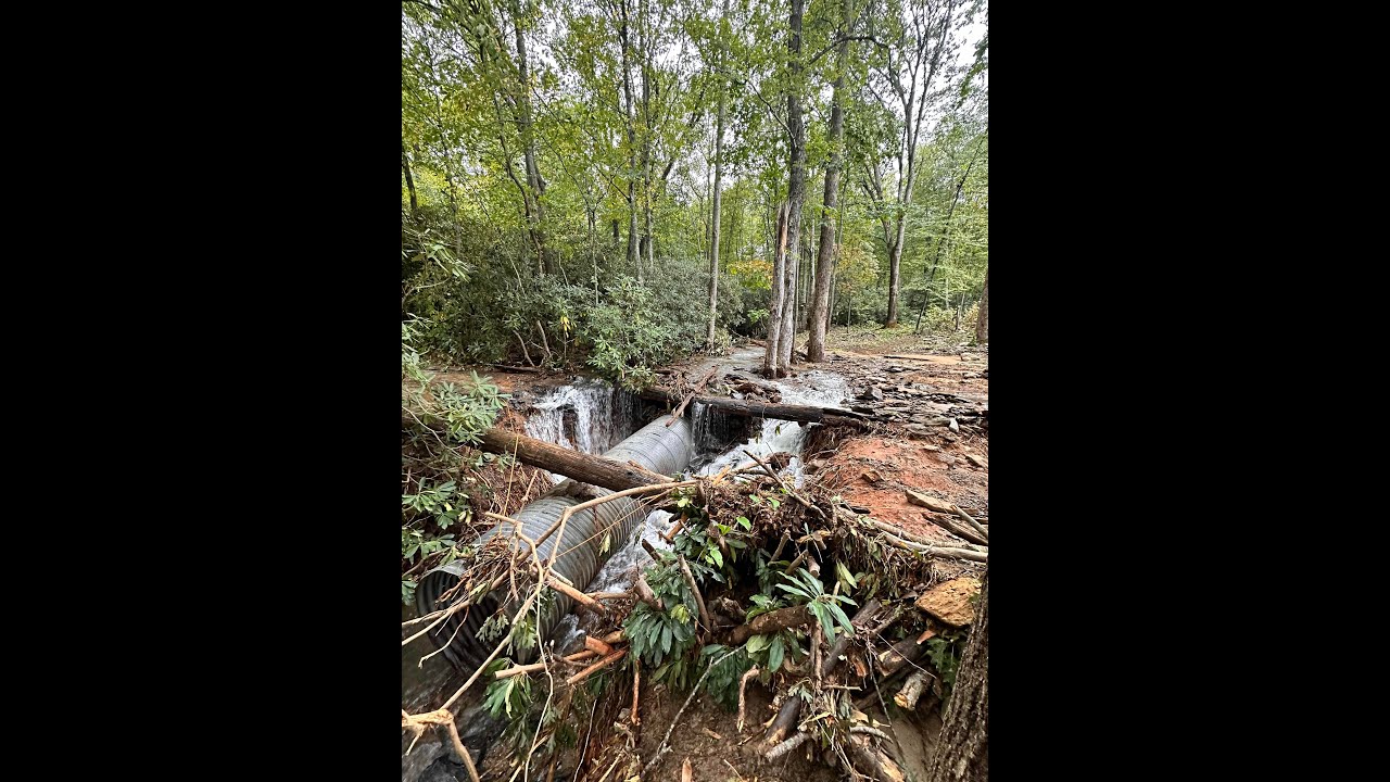 Hurricane Helene Washed Out Our Bridge!!! - YouTube
