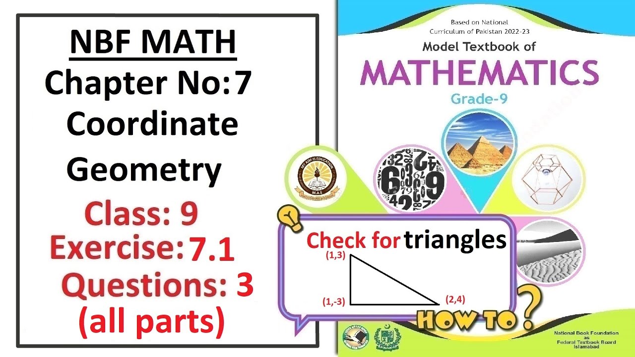 Math Class 9 (NBF) Exercise 7.1 Question 3, 4, 5, 6 all complete ...