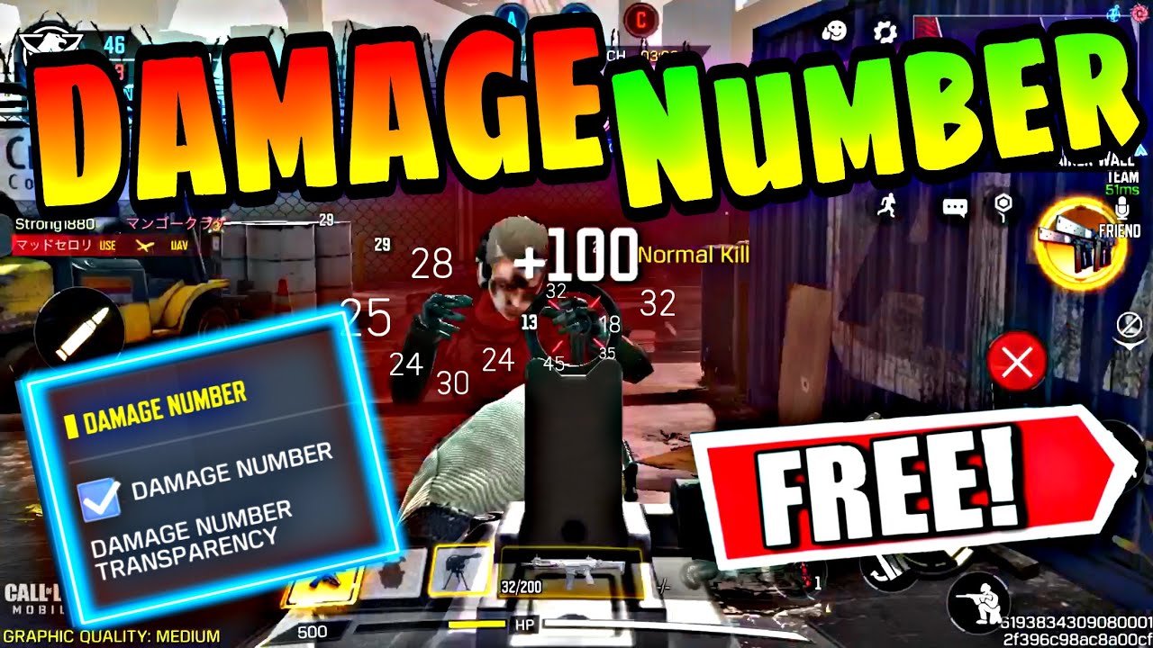 How to Enable DISPLAY DAMAGE NUMBER in call of duty mobile like iferg 😱 ...
