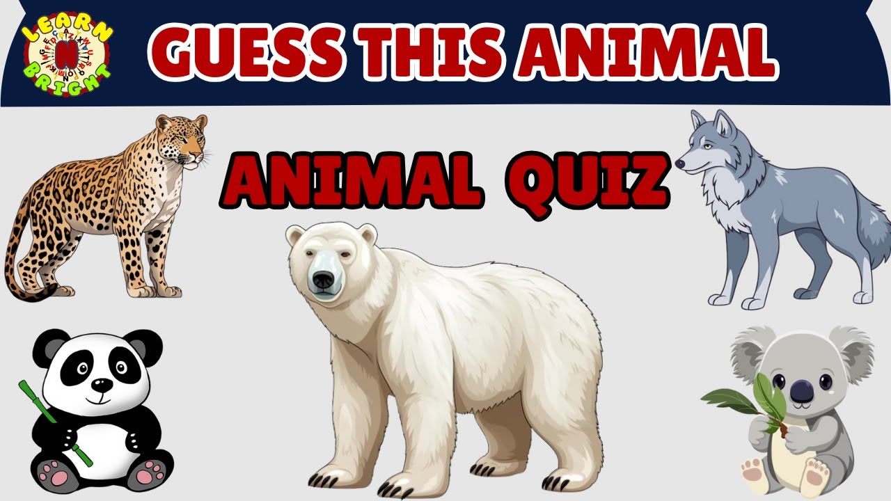 Animals Quiz | Guess Animal Names | Quiz For Kids | Learn Animals for ...
