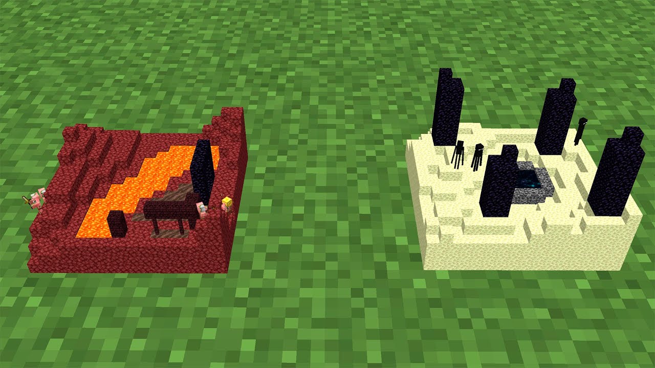 mini nether vs mini ender - YouTube