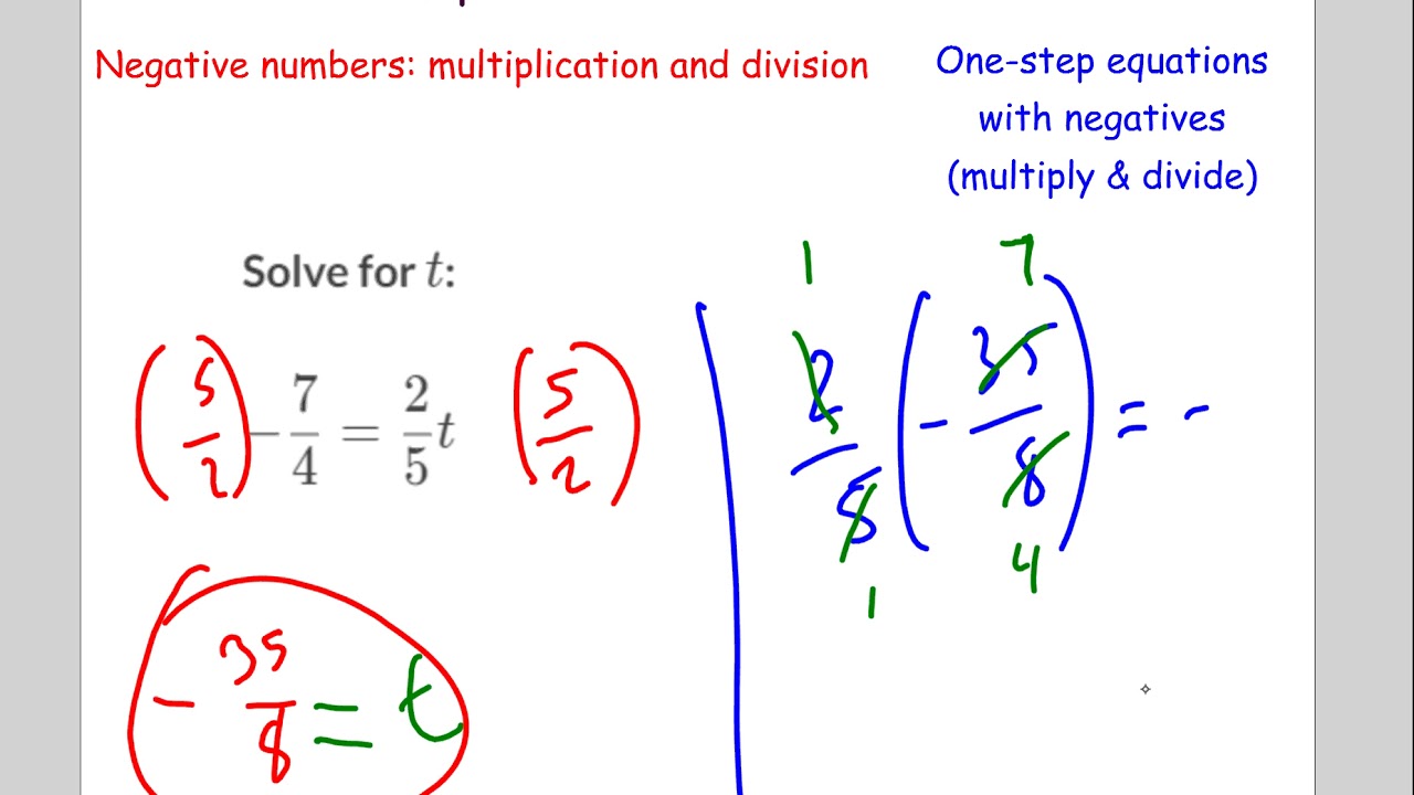 3 One Step Equations With Negatives Multiply Divide YouTube 3-one-step-equations-with-negatives-multiply-divide-youtube