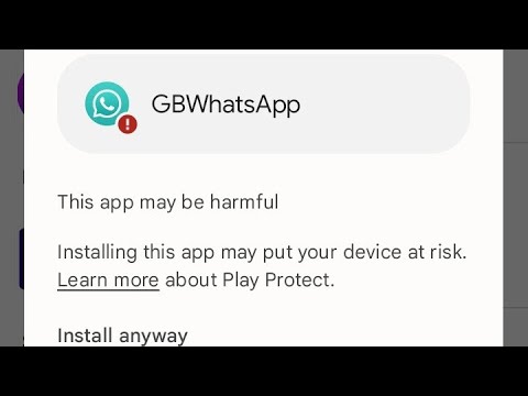 GB WhatsApp Harmful App Blocked Problem Solve | how to solve harmful apps blocked - YouTube