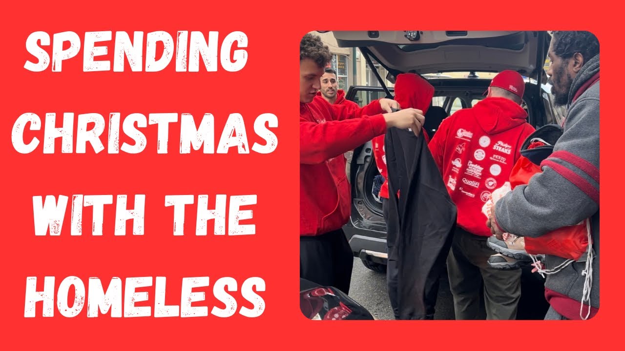 Giving gifts to the homeless on Christmas Day in Philadelphia - YouTube
