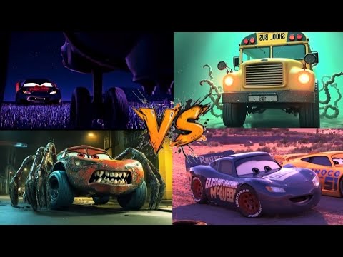 Lightning McQueen VS School Bus Eater - Coffin Dance - YouTube