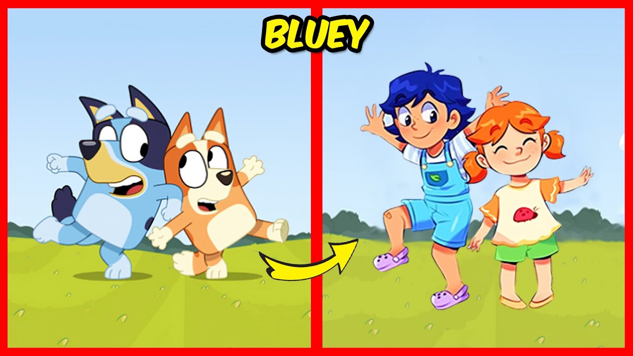 Bluey 😱 Human Version 🔥 Bluey Character If Were Human - YouTube