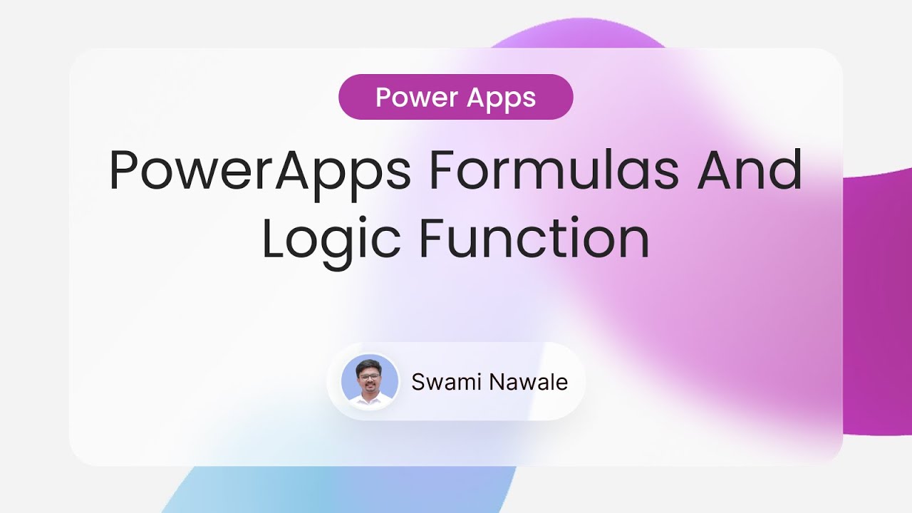 PowerApps formulas and logic function - YouTube