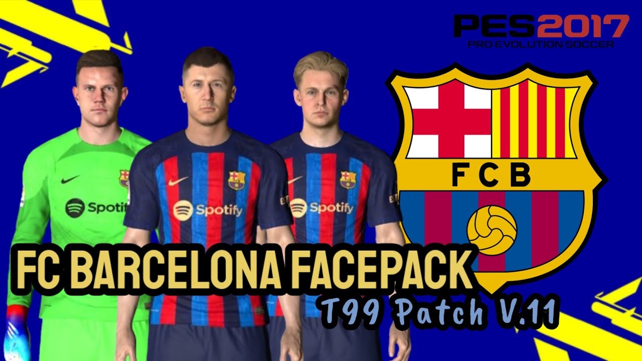 BARCELONA FACEPACK | PES 2017 - YouTube