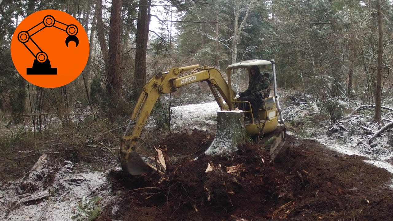 Digging up a Stump - YouTube