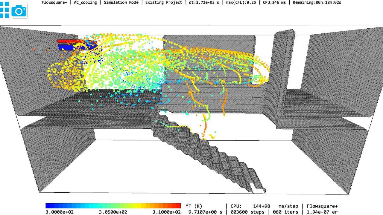 Flowsquare+ Room AC Cooling Simulation - YouTube