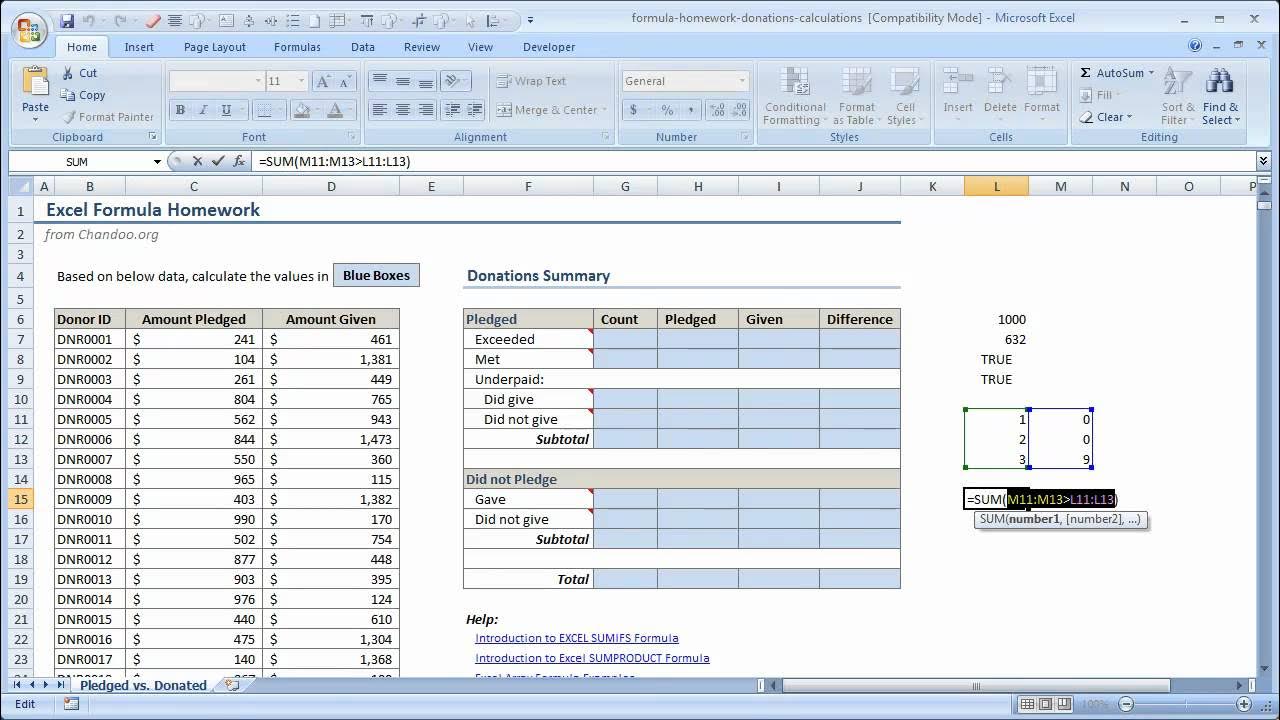 Excel Array Formula Tutorial: Comparing Lists of Values in Excel - YouTube