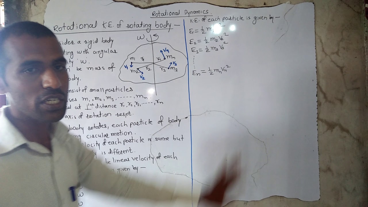 Rotational Dynamics || Kinetic energy of rotating body || - YouTube