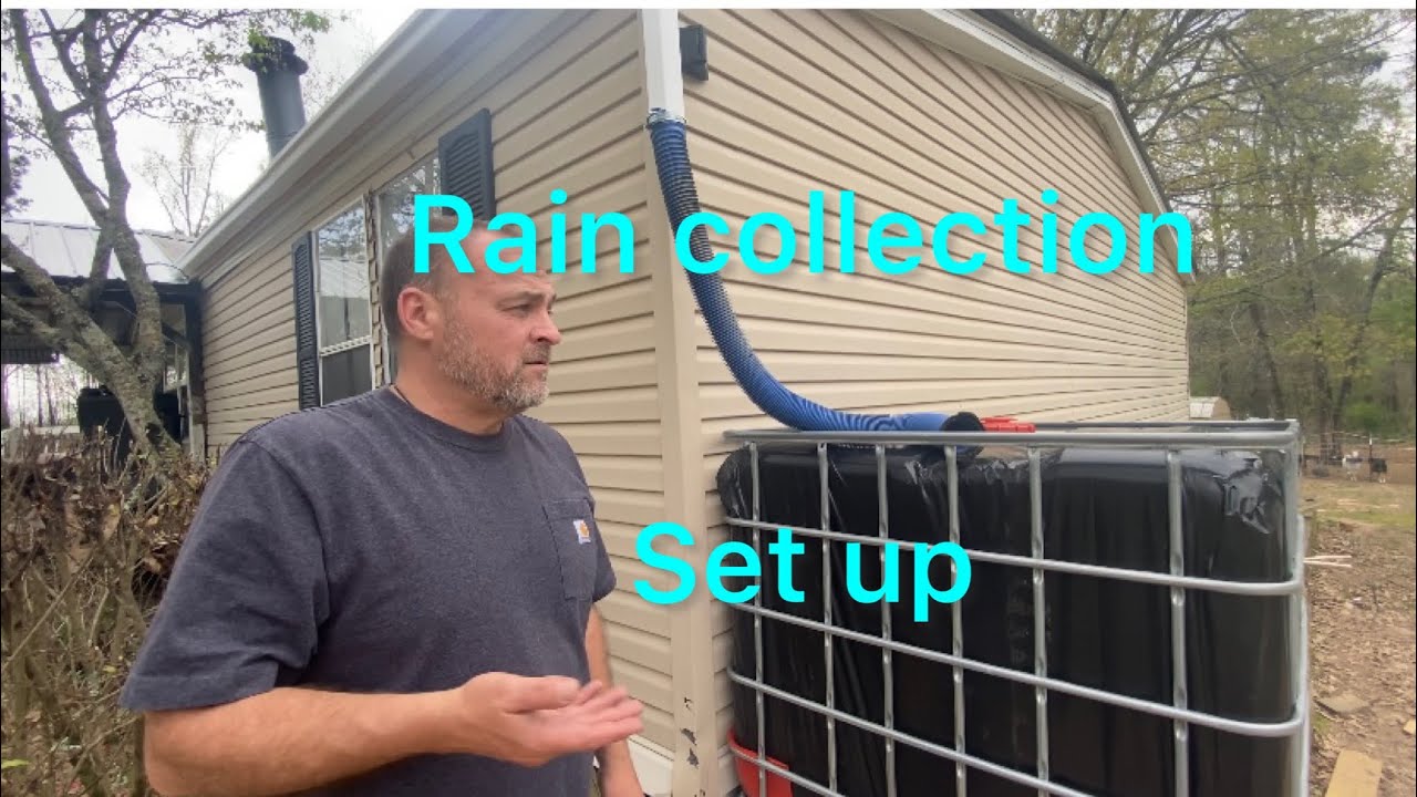 How to build rain water collection system - YouTube