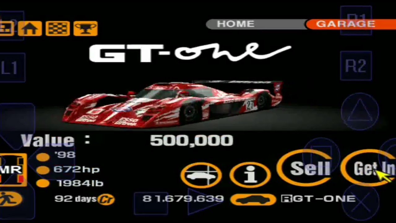 Toyota GT-One. Game Gran Turismo 2, Epsxe Emulator Android (Game PSX ...