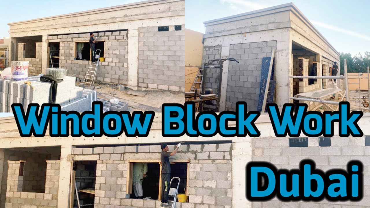 Step:48/Window Block Work Dubai/Kitchen Block Area Block Work Completed ...