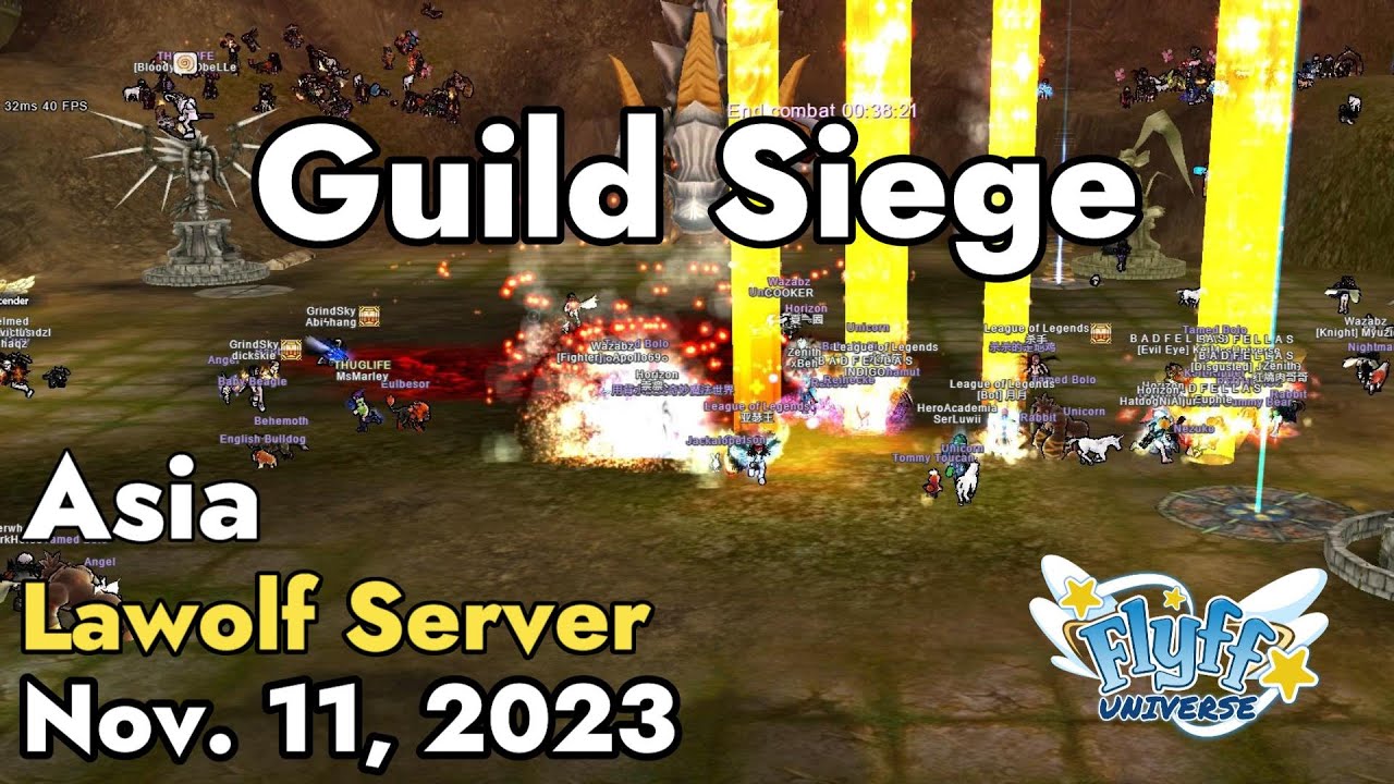 Guild Siege (Lawolf Server) November 11, 2023 | Flyff Universe - YouTube