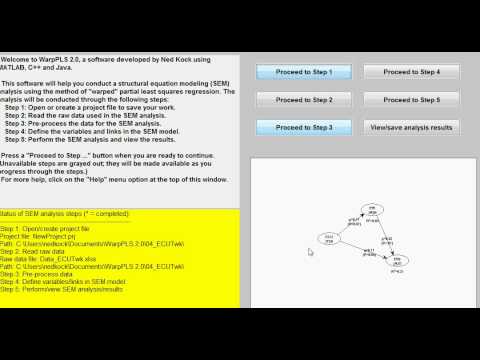 Open or Create Project File to Save Work with WarpPLS - YouTube