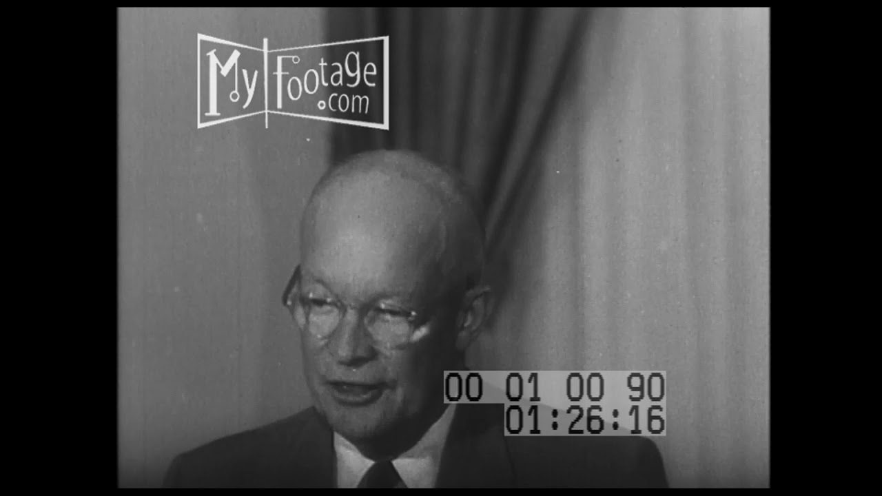 1956 President Eisenhower Returns to White House and Condemns the Suez ...