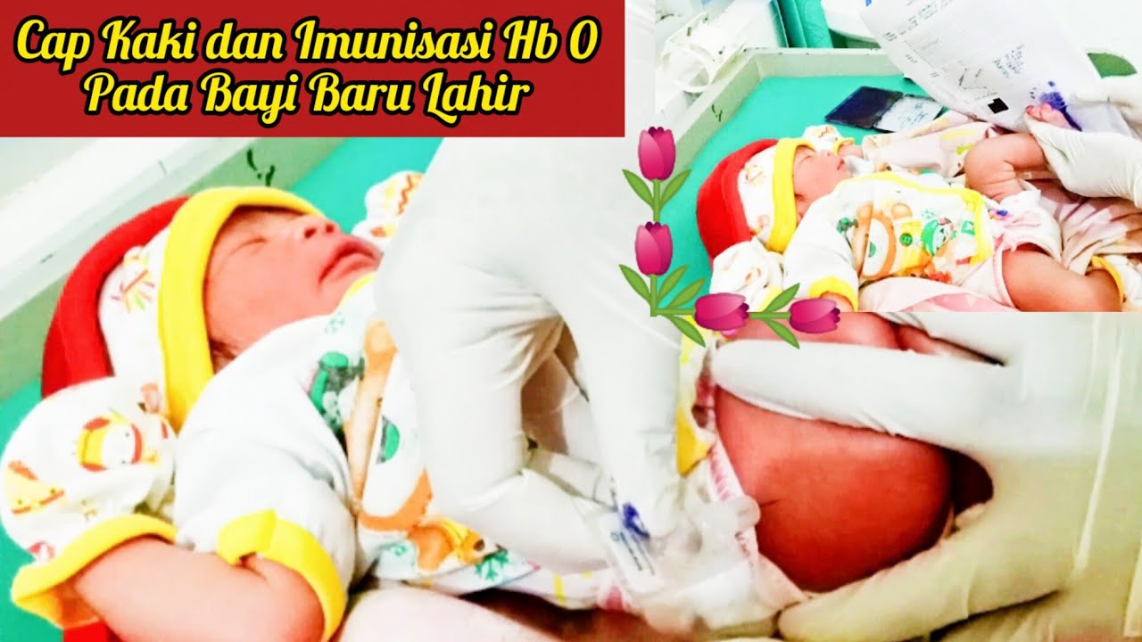 CAP KAKI DAN IMUNISASI Hb 0 PADA BAYI BARU LAHIR #imunisasibayi # ...