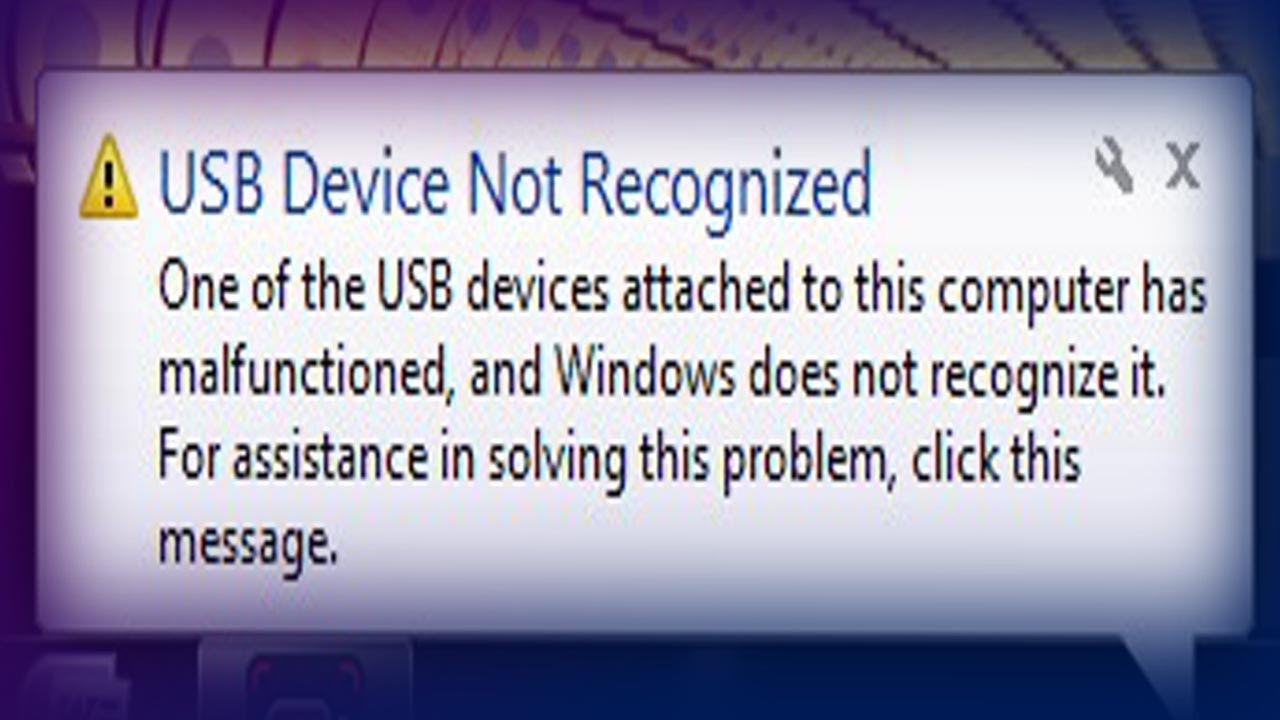 Solve USB Problems/USB Device not Recognize/USB Device no Recognize in ...