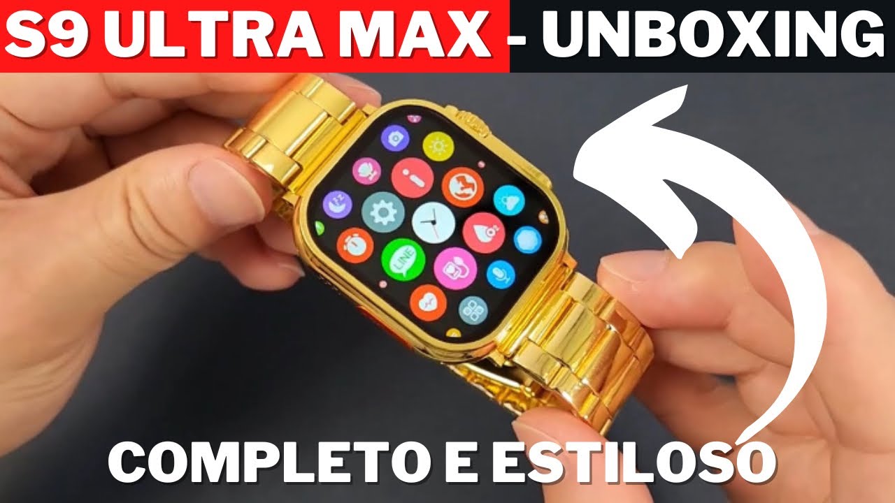 IWO S9 ULTRA MAX SERIES 8 - ESTILO OURO, MODELO COMPLETO. SMATWATCH ...