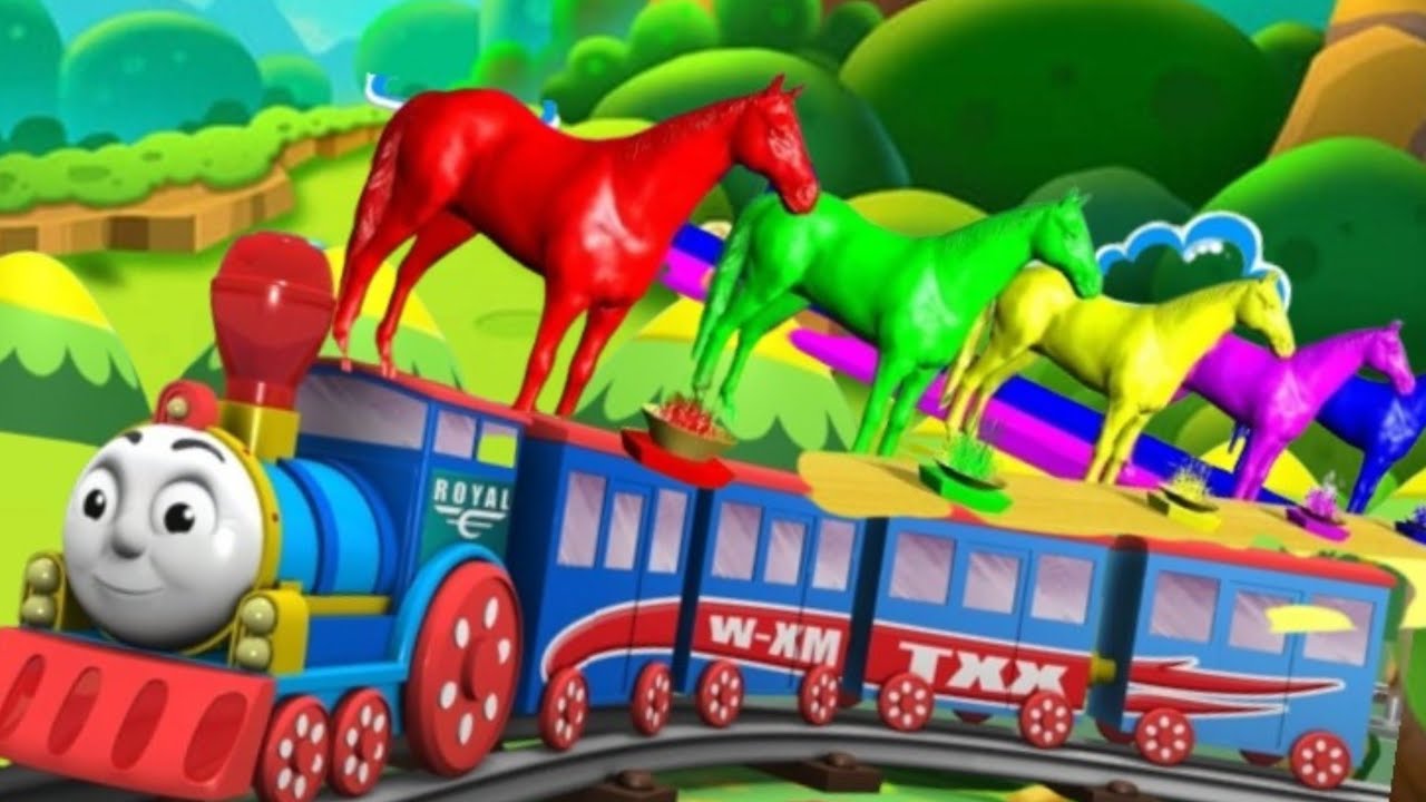 learn colors with horses for kids |learn colors animal | learn color ...