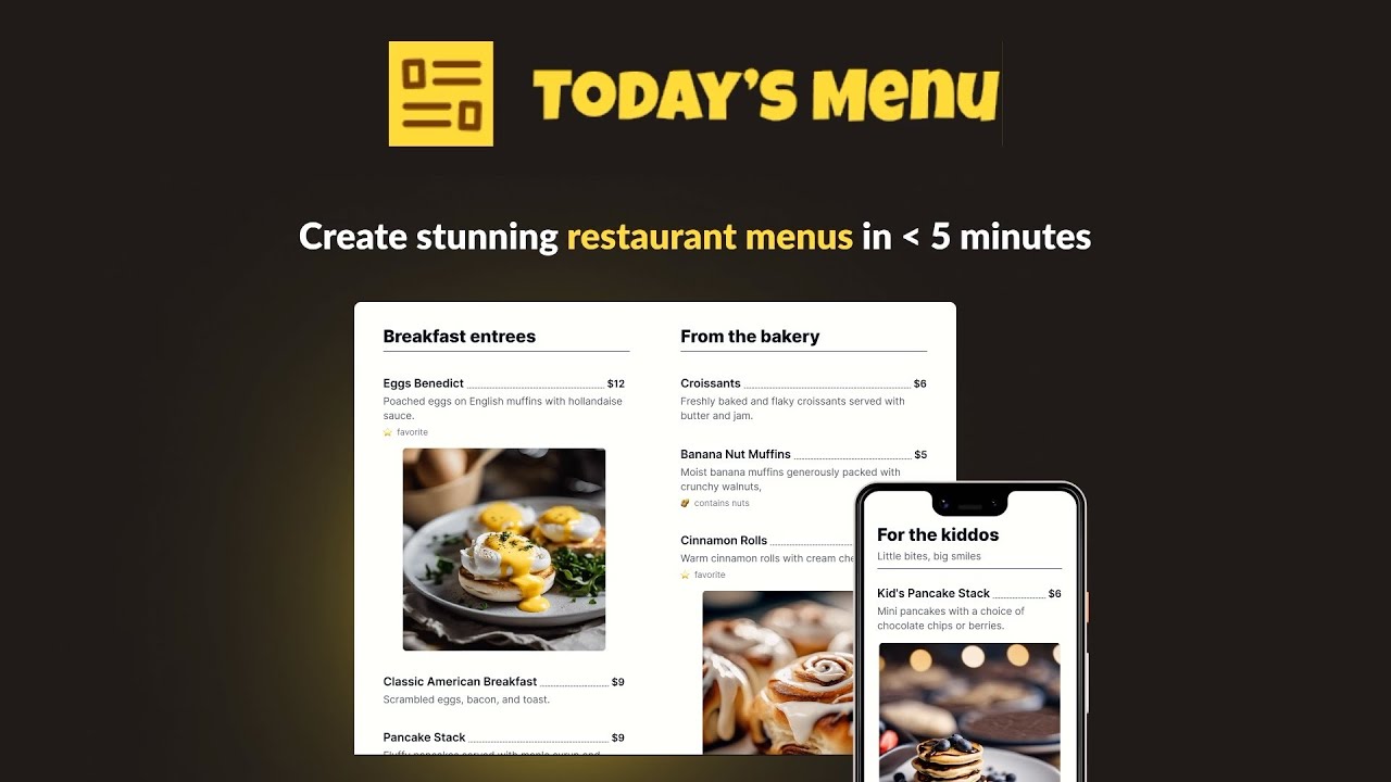 Today's Menu Trailer - Create Stunning Restaurant Menus - YouTube