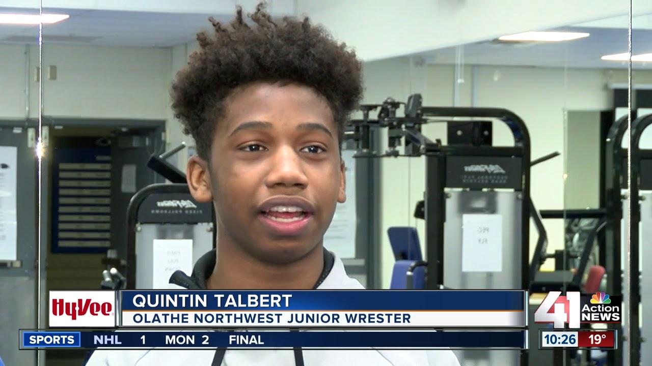 Olathe NW wrestler Caden Howard earns Hy-Vee honors - YouTube