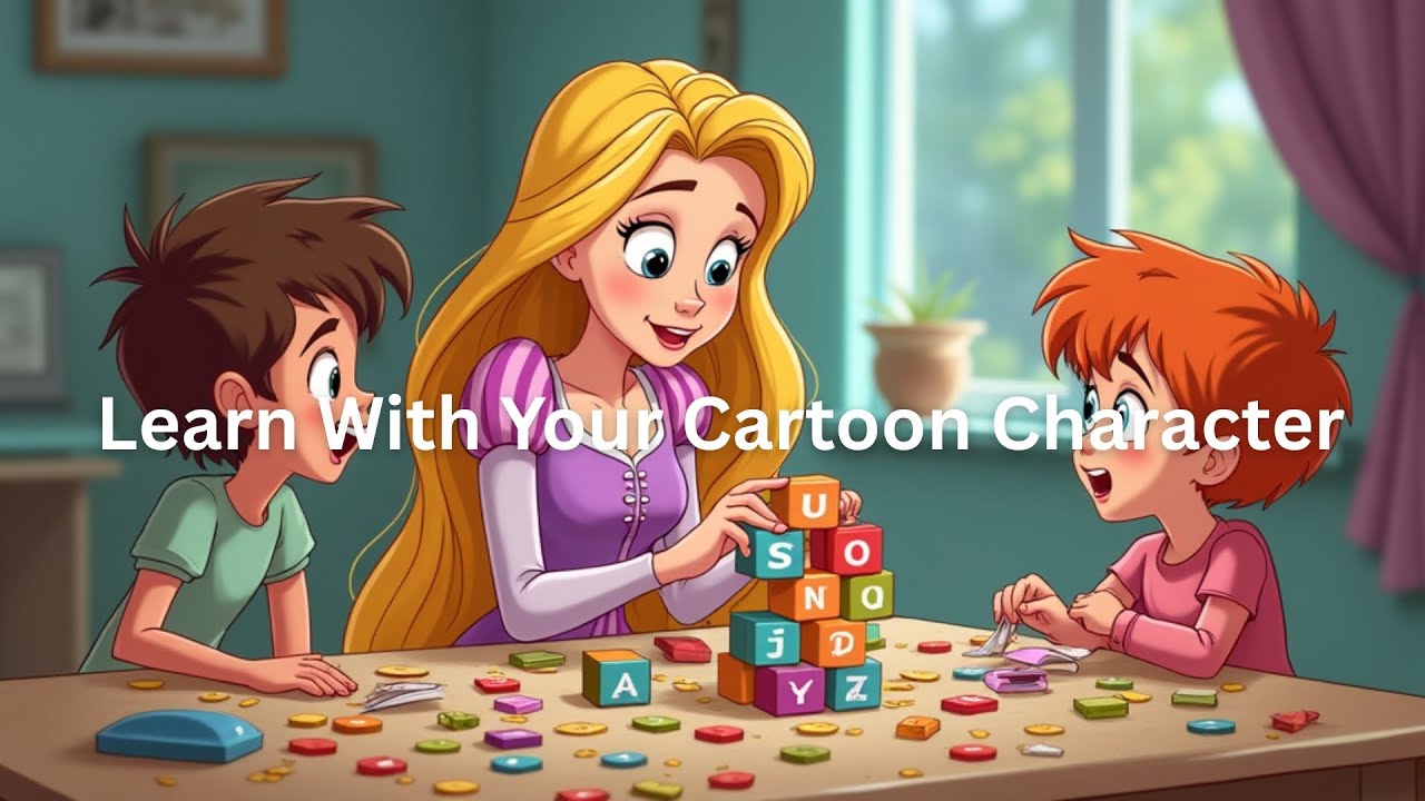 Rapunzel Teaches Kids Alphabets| Learn With Your Cartoon Characters ...