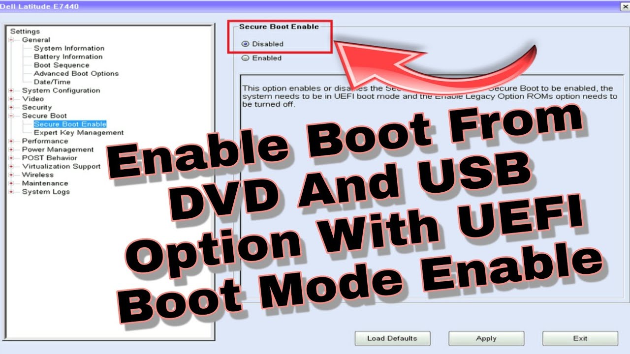 How To Enable Boot From Dvd And Usb Option With Uefi Boot Mode Enabled